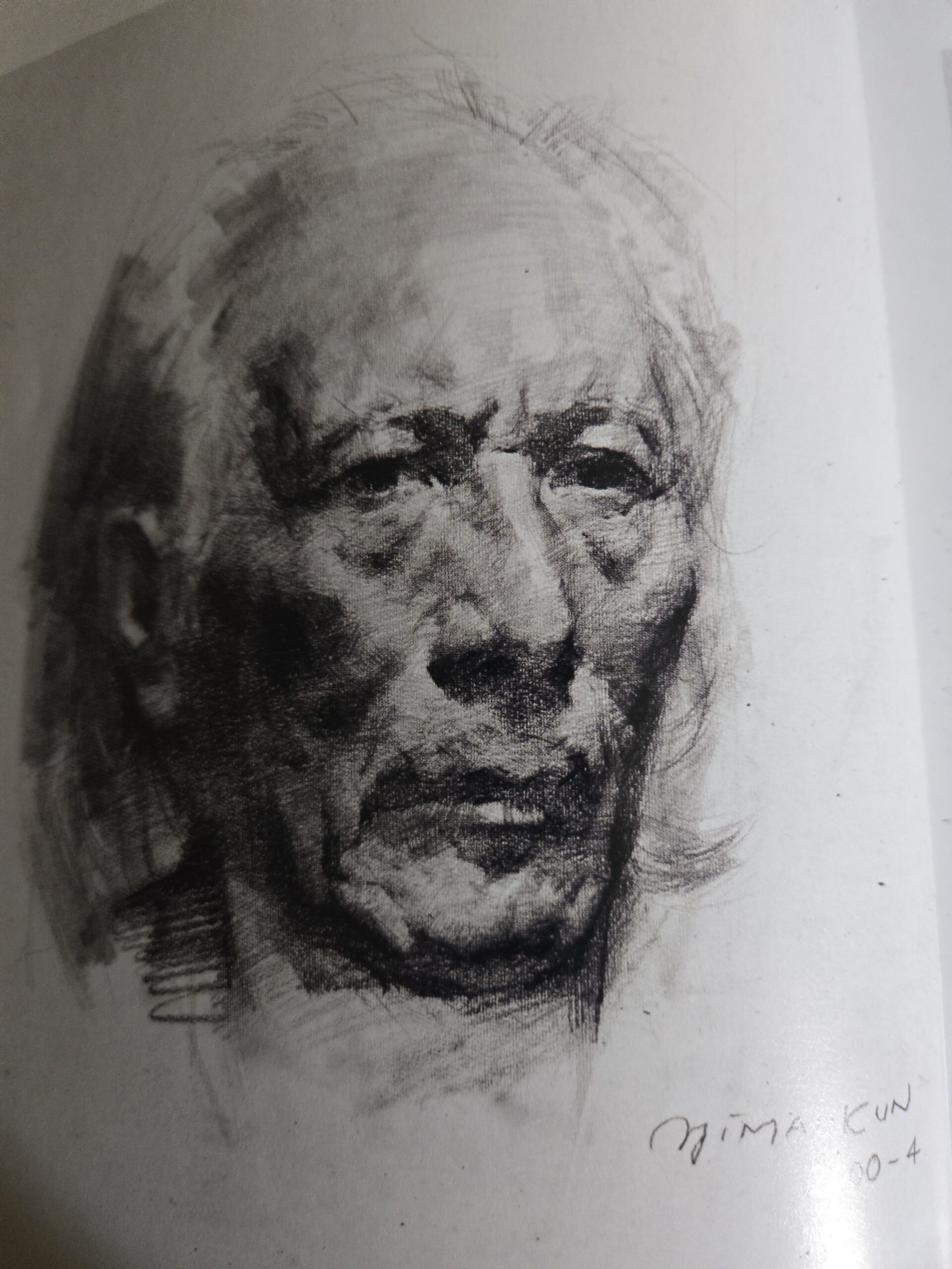 Elderly Man Graphite Portrait – Piderwitch Creations